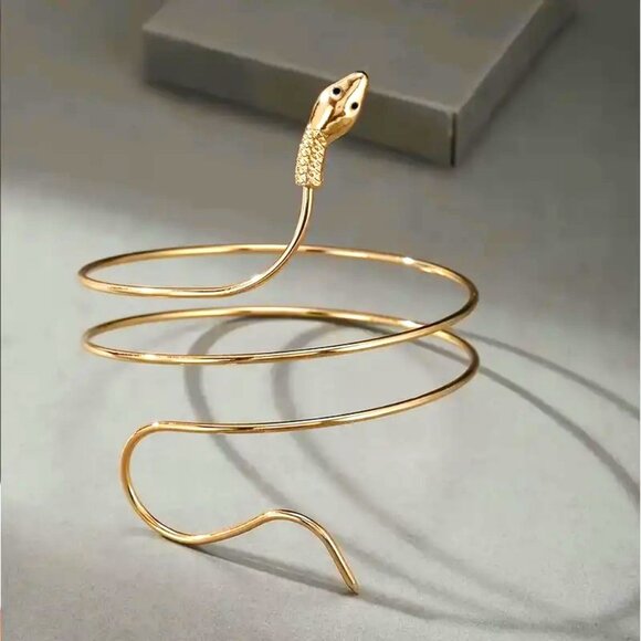 Snake Arm Cuff | Jewelry | Snake Upper Arm Cuff Wrap Bracelet Boho ...